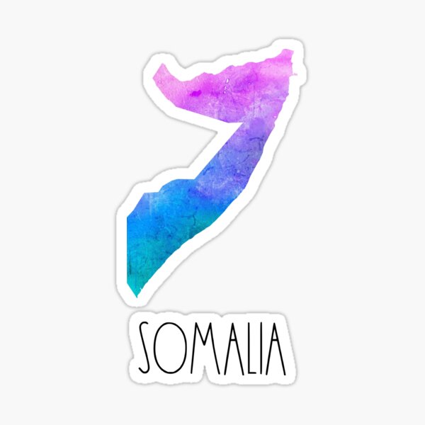 "Somalia Watercolor Map - Somali" Sticker for Sale by MountainD | Redbubble