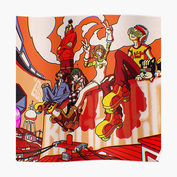Póster «Jet Set Radio - Kogane Cho Sunset a todo color» de barbes ...