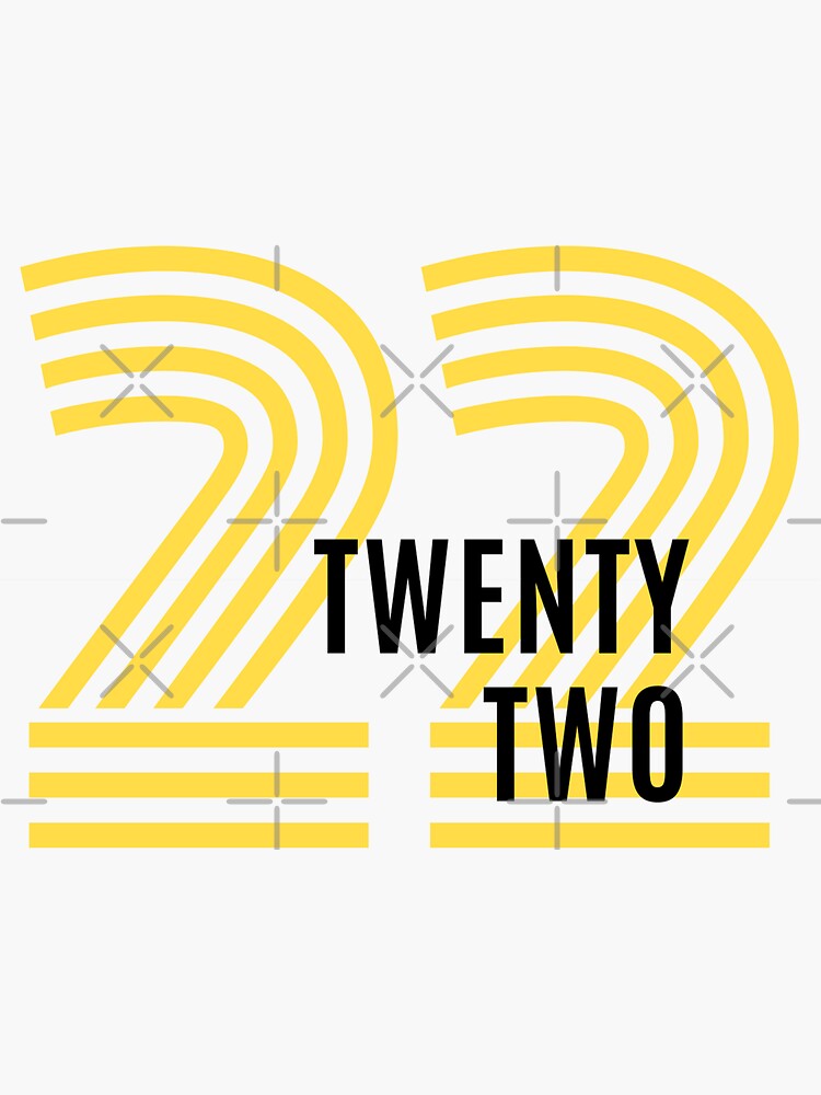 "Number Twenty Two 22" Sticker for Sale by SUKEHIRO22 | Redbubble