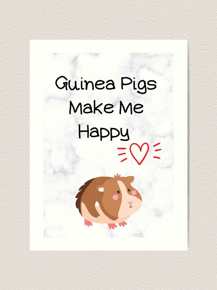 "Guinea Pigs Make Me Happy. Cute handwriting font and graphics. Marble ...