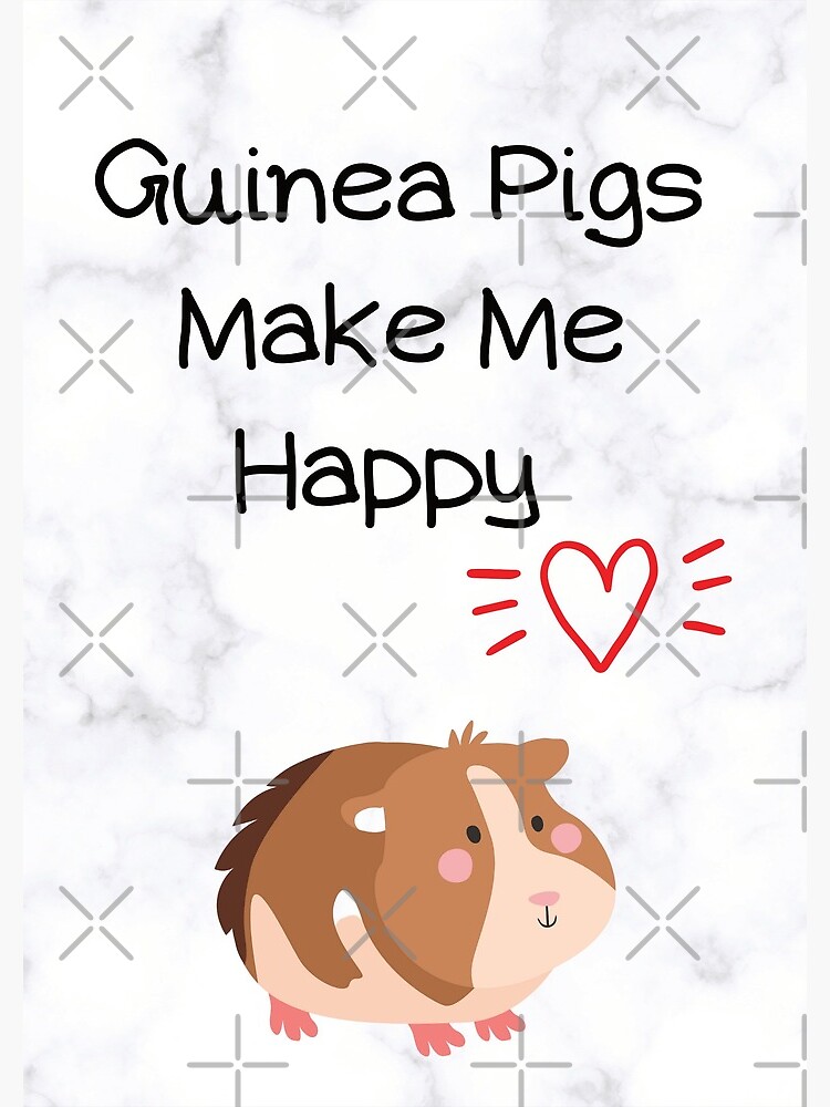 "Guinea Pigs Make Me Happy. Cute handwriting font and graphics. Marble ...