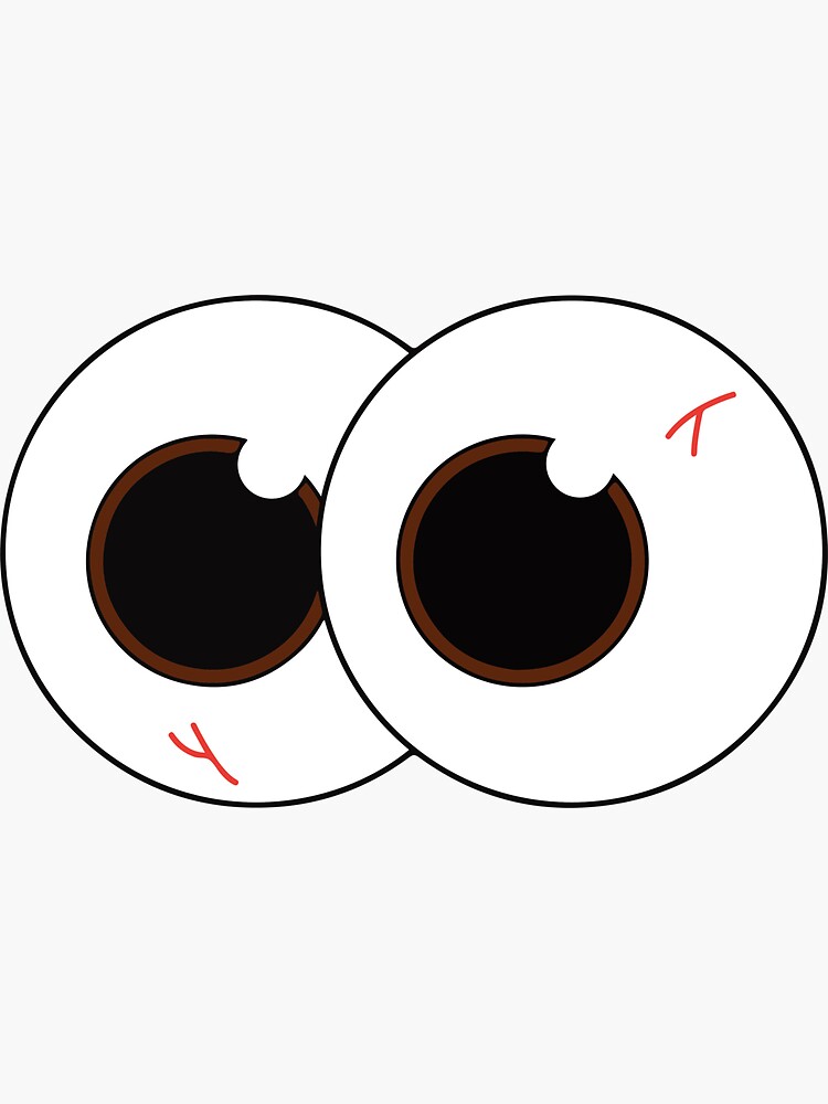 "funny eyes sticker" Sticker for Sale by theblueocean | Redbubble