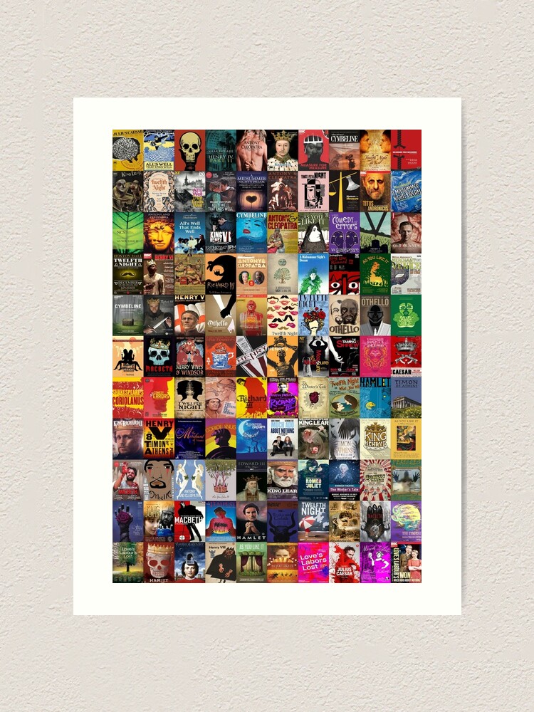 "Shakespeare Plays" Art Print for Sale by Montage-Madness | Redbubble