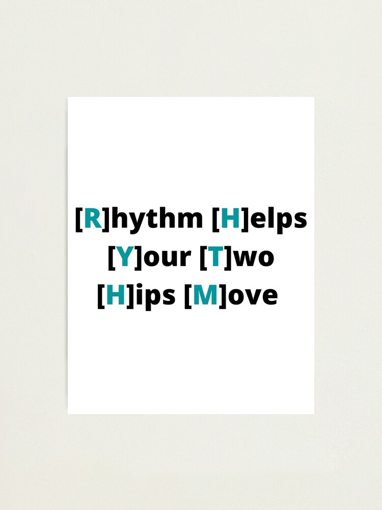 "RHYTHM MNEMONIC ACROSTIC " Photographic Print by HydrangeaHollow ...