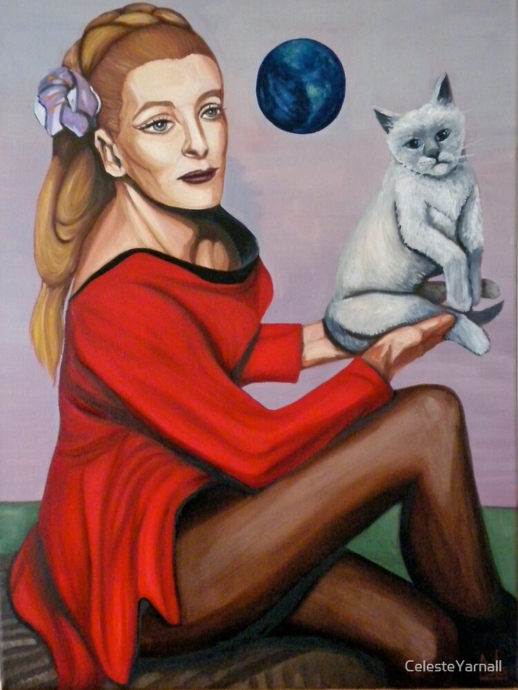 "Yeoman Martha Landon and Cat" Sticker for Sale by CelesteYarnall ...