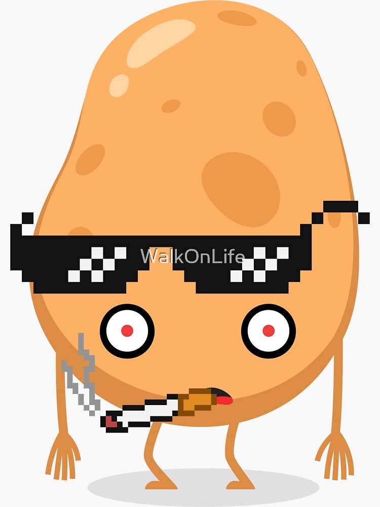 "Spud life potato" Sticker for Sale by WalkOnLife | Redbubble