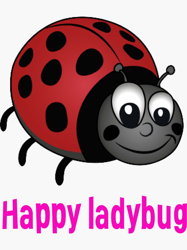 "happy ladybug" Sticker for Sale by mostheristore | Redbubble