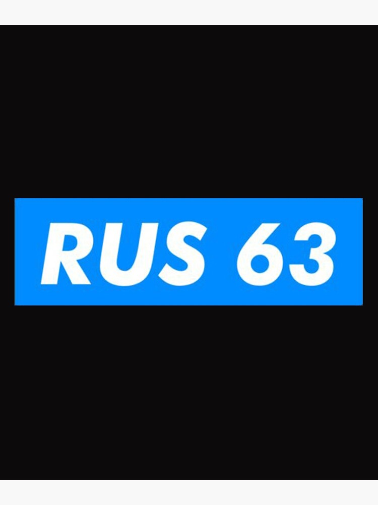 "Rusl #63 F1 driver Logo" Art Print for Sale by IsaacJamesxv | Redbubble