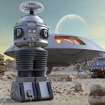 "Lost in Space Robot, Jupiter 2 and Chariot" Sticker for Sale by 2OUK | Redbubble