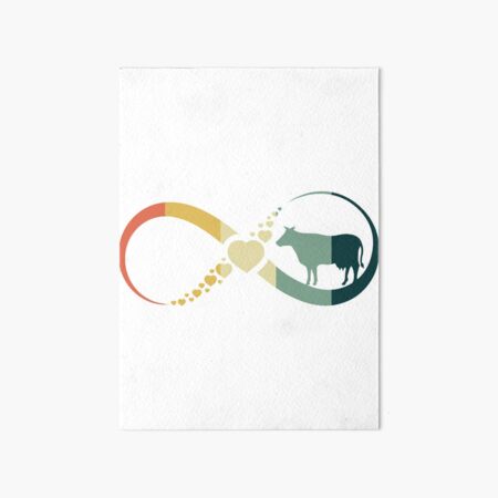 "Cow Infinity vintage" Art Board Print for Sale by jentochicken | Redbubble