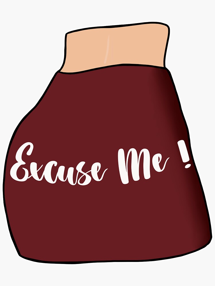 "Excuse me sticker" Sticker by RK-illustration | Redbubble