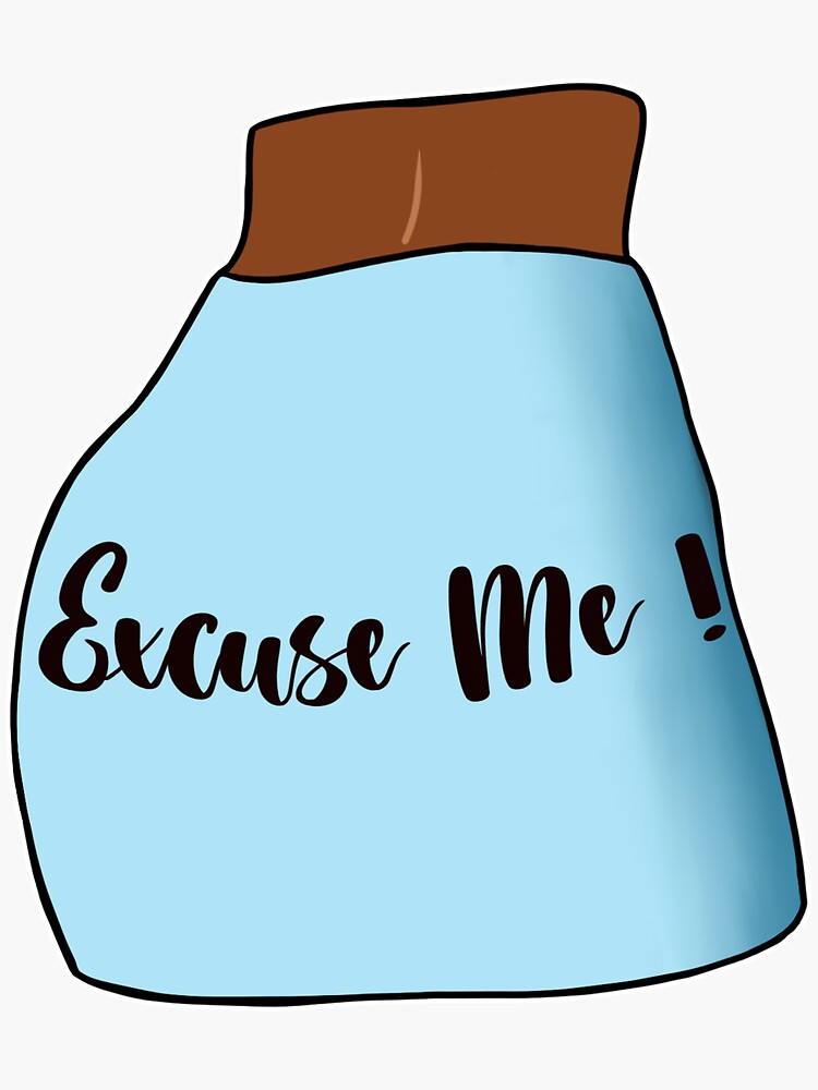 "Excuse me sticker" Sticker by RK-illustration | Redbubble