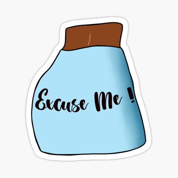 "Excuse me sticker" Sticker by RK-illustration | Redbubble
