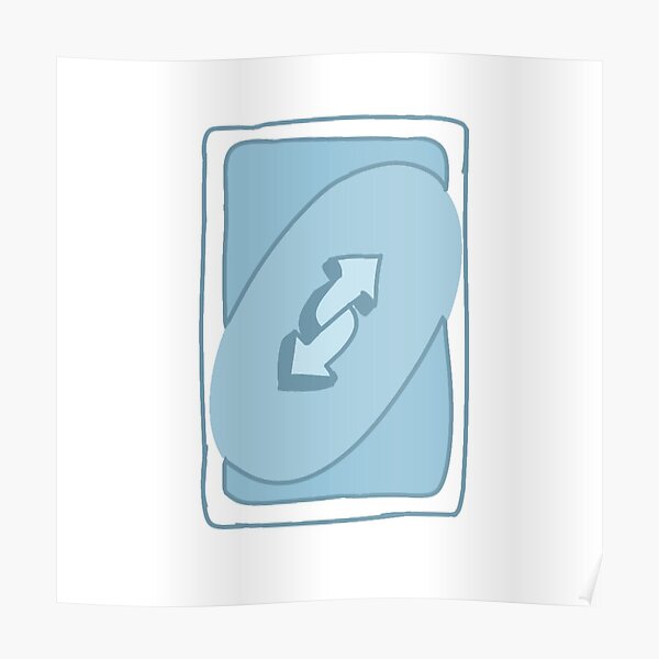 "Blue reverse card" Poster for Sale by Pastel-Axolotol | Redbubble