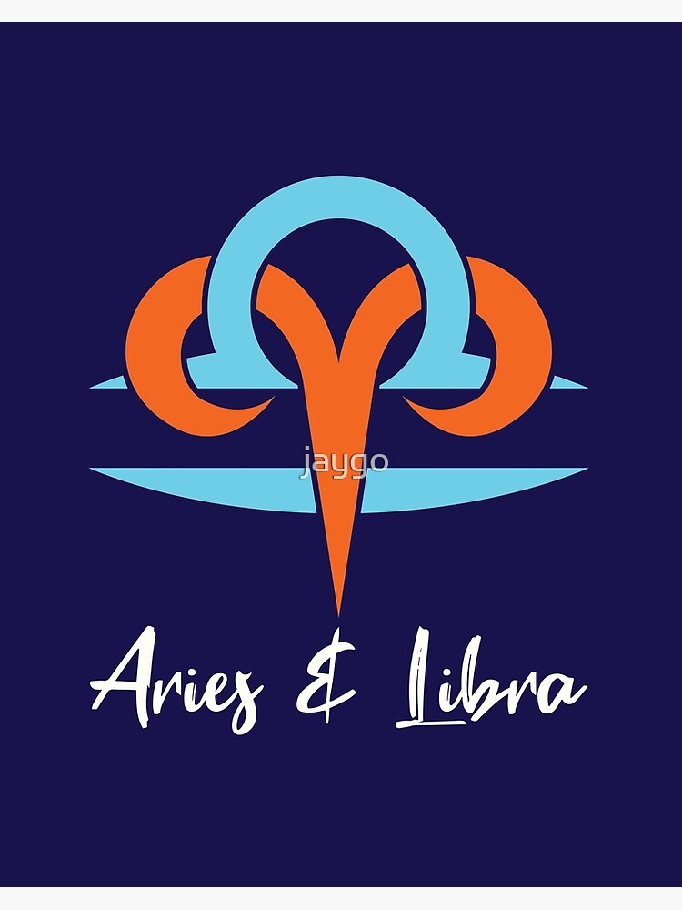 "Libra Aries Couples Zodiac Horoscope" Art Board Print for Sale by jaygo | Redbubble