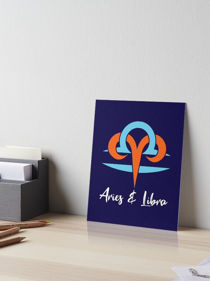 "Libra Aries Couples Zodiac Horoscope" Art Board Print for Sale by ...