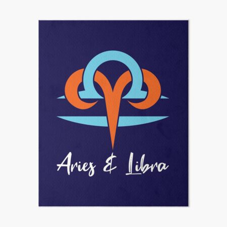 "Libra Aries Couples Zodiac Horoscope" Art Board Print for Sale by ...
