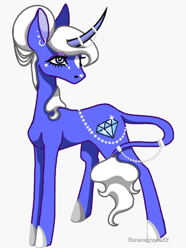 "Redesigned Rarity" Sticker for Sale by Bananaphone22 | Redbubble