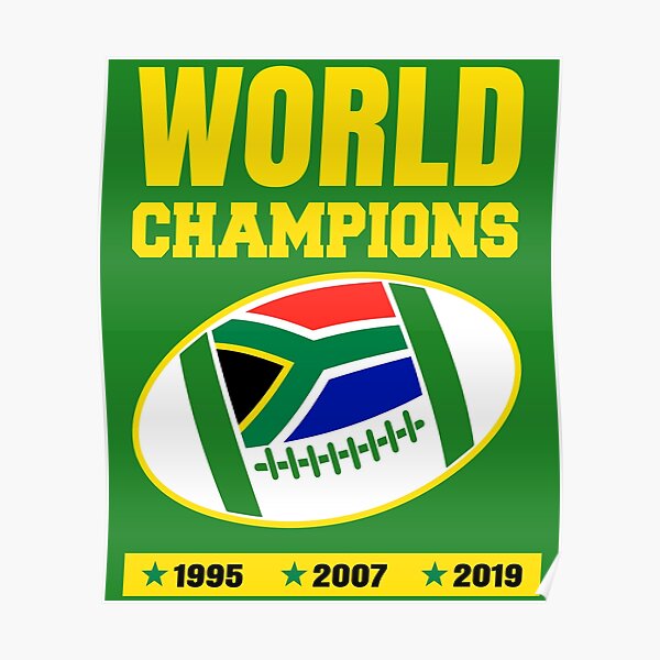 "South Africa World Champions Bokbefok" Poster for Sale by ...