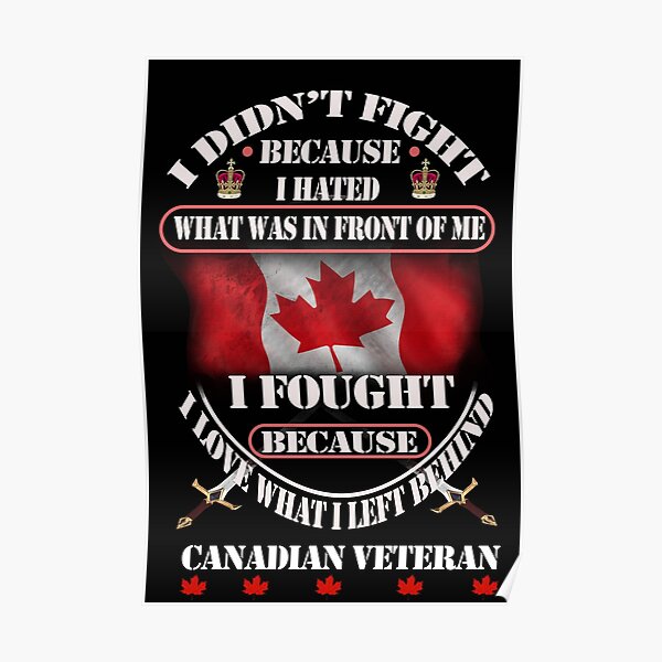 " Canadian Military: Veteran " Poster for Sale by Davidpy | Redbubble