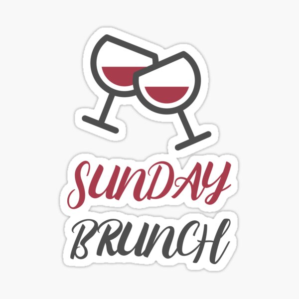 "Sunday Brunch" Sticker for Sale by bluxprint | Redbubble