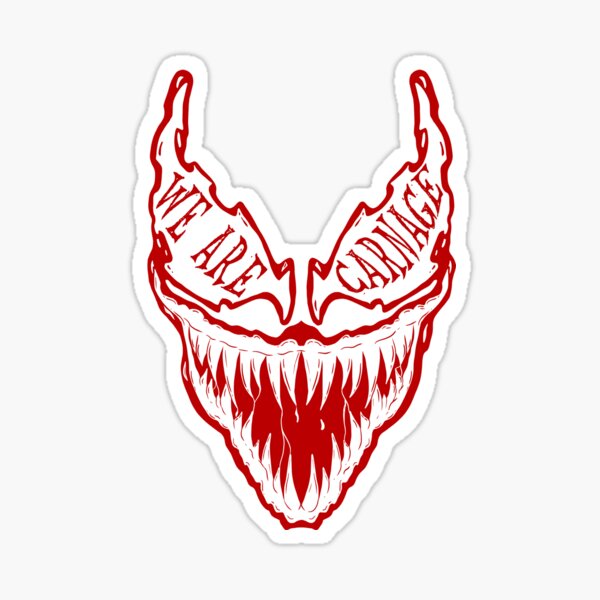 "We are Carnage" Sticker for Sale by LenasScribbles | Redbubble