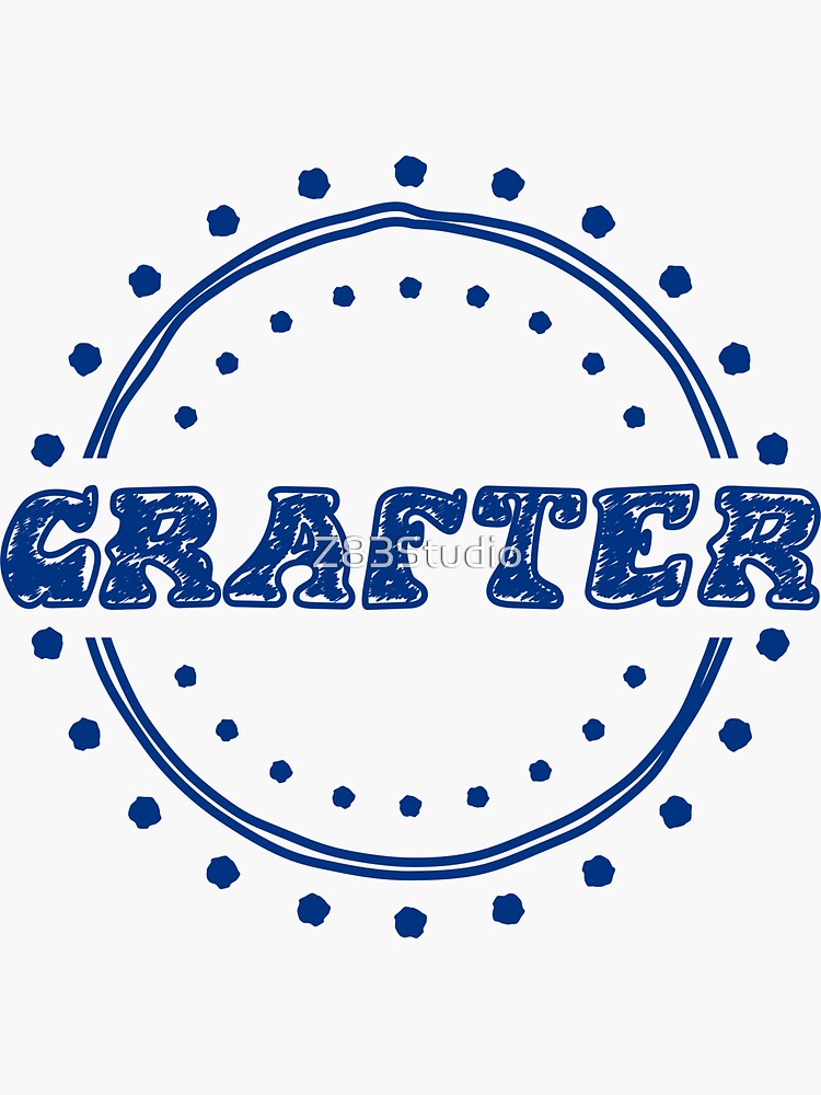 "Crafter draw blue" Sticker for Sale by Z83Studio | Redbubble