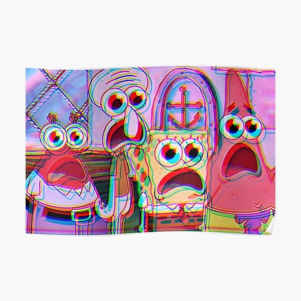 "Trippy spongebob cult psychedelics" Poster for Sale by jstepan | Redbubble