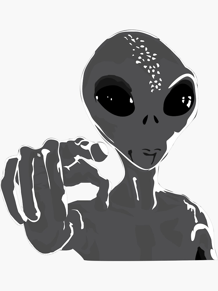 "alien touch 1" Sticker for Sale by Killer-grapic | Redbubble