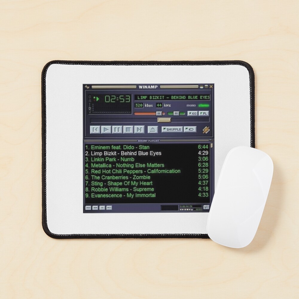 "Winamp playlist" Sticker for Sale by Eurozerozero | Redbubble