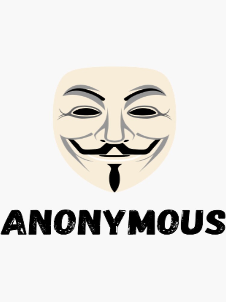 "Anonymous Mask" Sticker by TERRATOR | Redbubble
