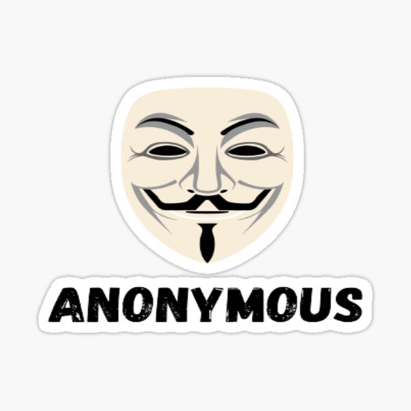 "Anonymous Mask" Sticker by TERRATOR | Redbubble