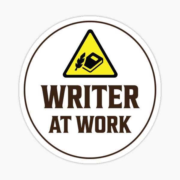 "Writer at Work - Writing Occupations" Sticker for Sale by TGKelly ...