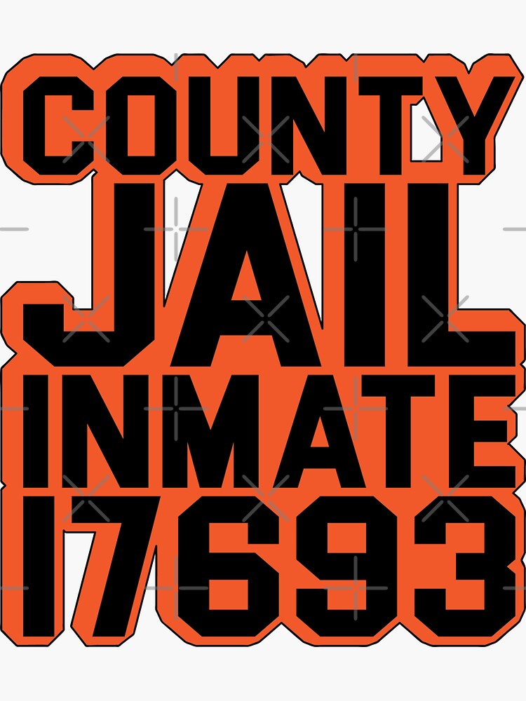 "County Jail Halloween Costume" Sticker for Sale by Materego | Redbubble