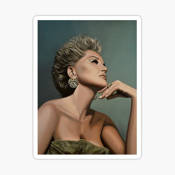 "Sharon Stone Painting" Sticker for Sale by PaulMeijering | Redbubble