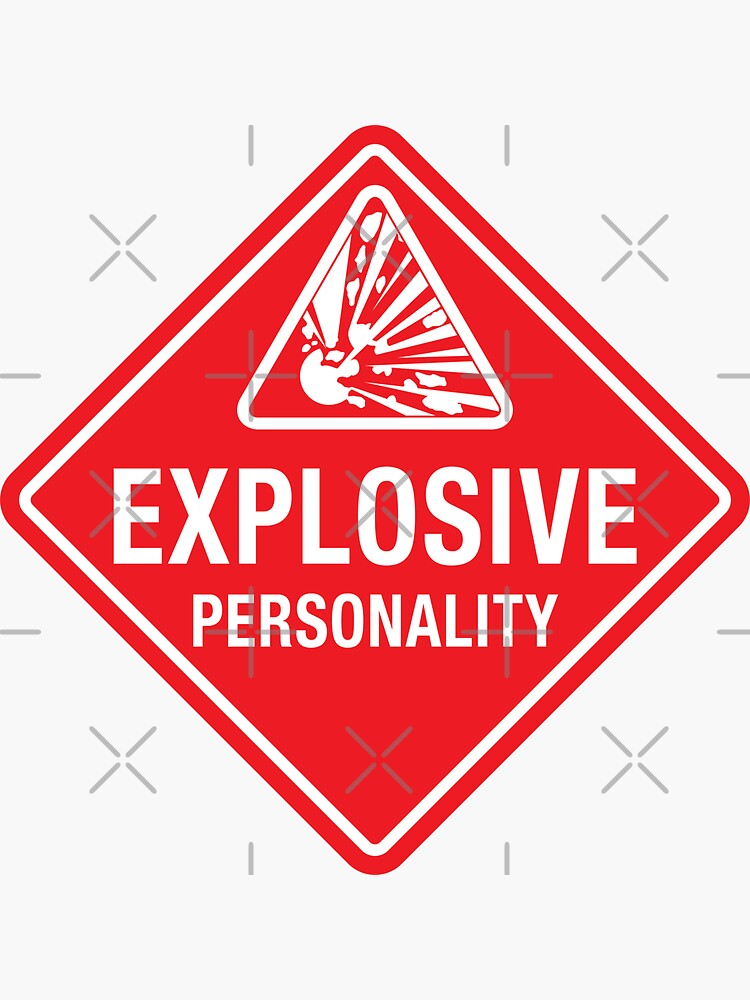 "Explosive Personality" Sticker for Sale by TikiLuke | Redbubble