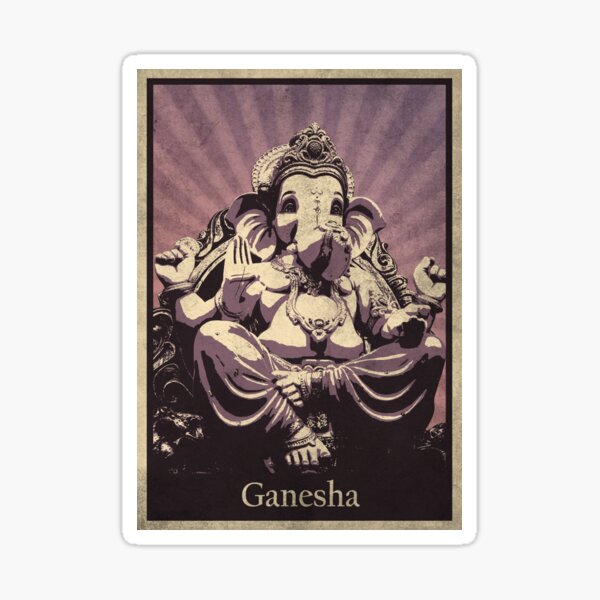 "Lord Ganesha Ganapati" Sticker for Sale by BennyBearProof | Redbubble