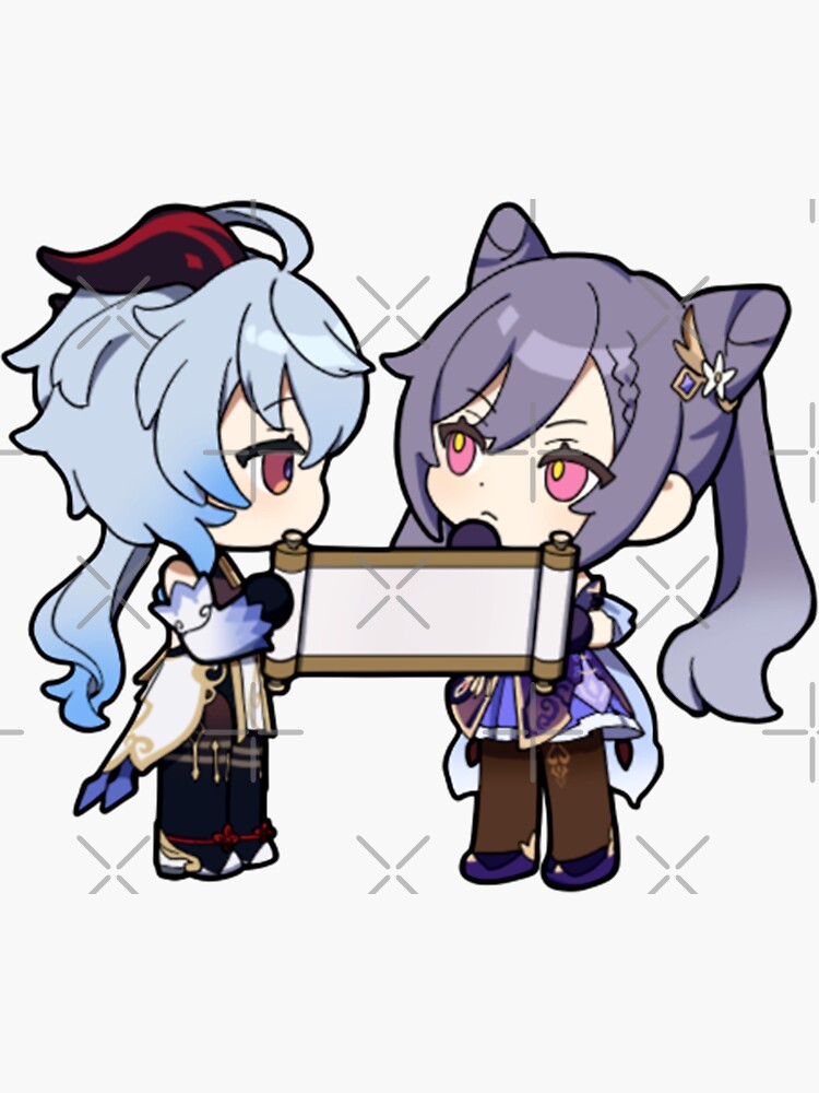 "Chibi Ganyu & Keqing - Genshin Impact" Sticker for Sale by ...