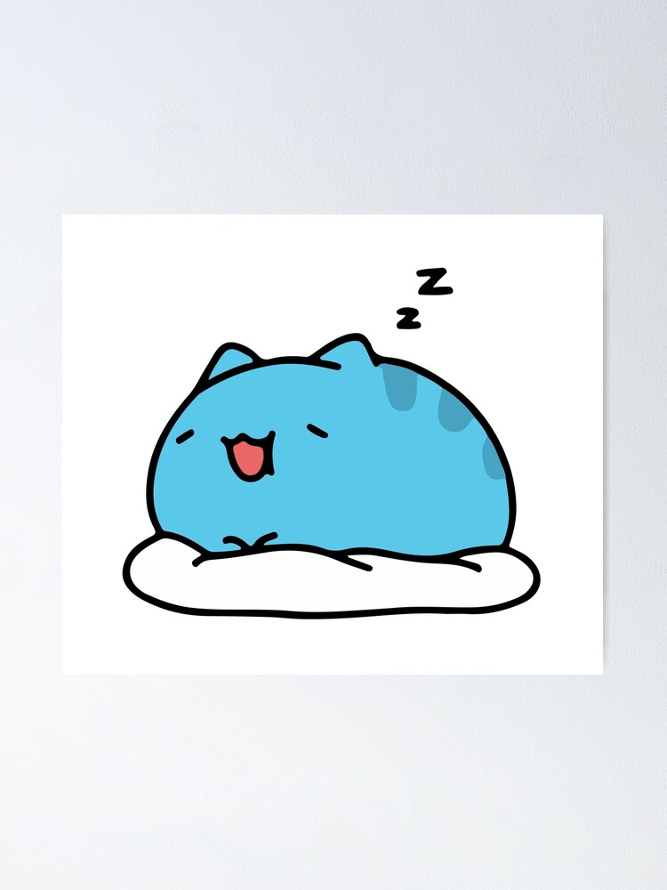 "sleeping cat, Bugcat capoo " Poster for Sale by dev-ilyass | Redbubble
