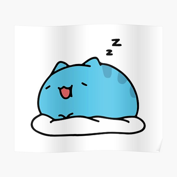 "sleeping cat, Bugcat capoo " Poster for Sale by dev-ilyass | Redbubble