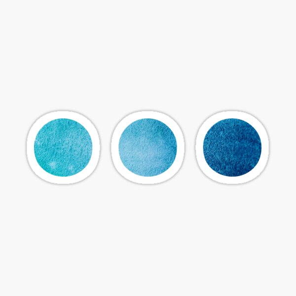 "Turquoise Blue Ocean Three Points" Sticker by coloristan | Redbubble