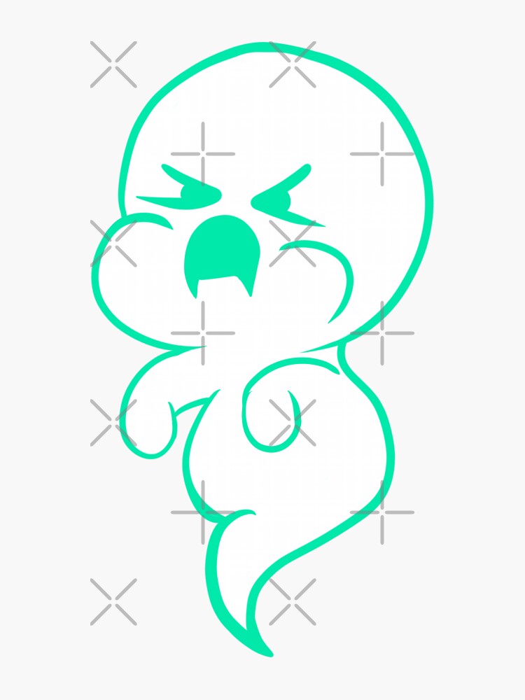 "Angry Boo" Sticker by SaikoroSama | Redbubble