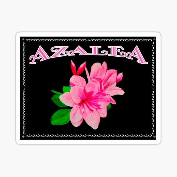 "Azalea Label" Sticker for Sale by PaintedbyCarol | Redbubble