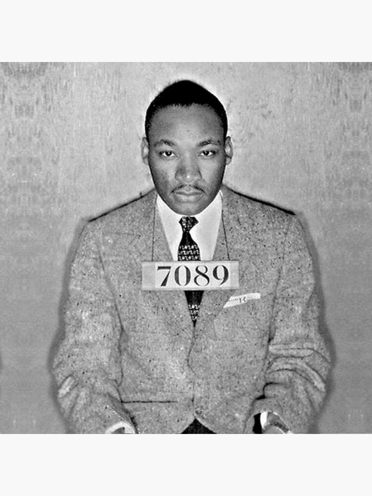 "Martin Luther King Jr. Mugshot" Sticker for Sale by evthompson | Redbubble