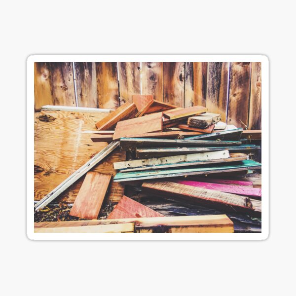 "stack of wood" Sticker for Sale by Mrvell | Redbubble