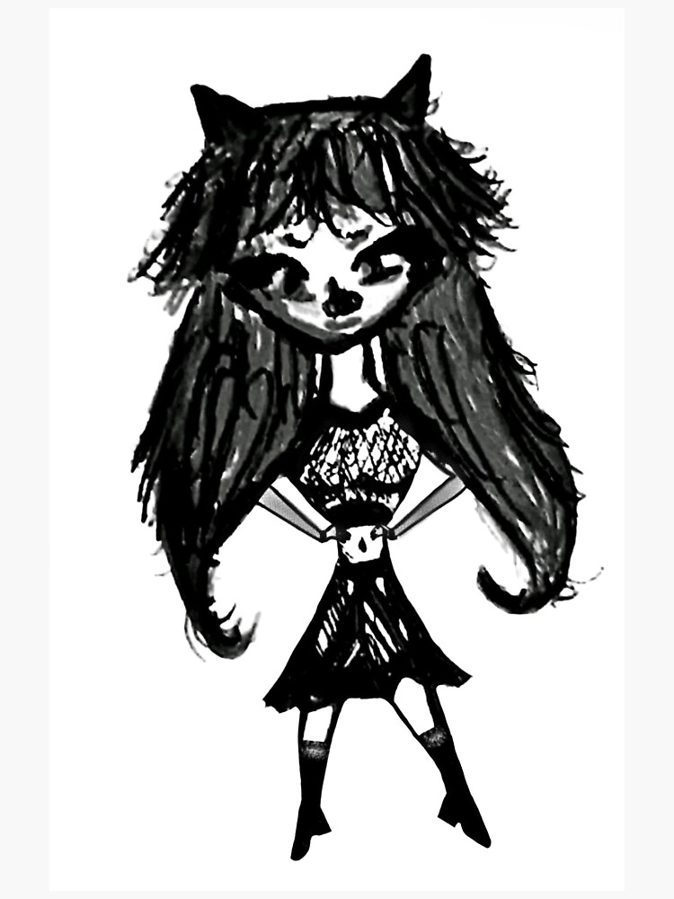 "Girl in alt art style" Sticker for Sale by blissfy | Redbubble