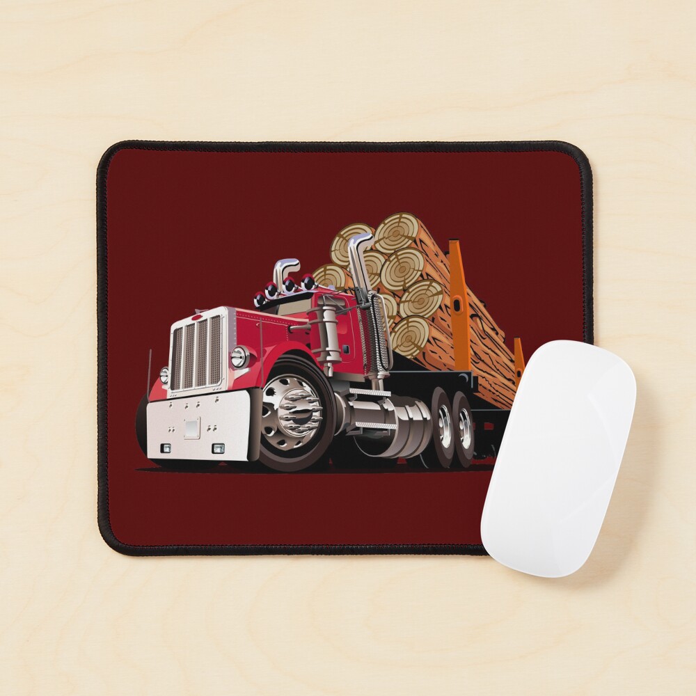 "Cartoon logging truck" Sticker for Sale by Mechanick | Redbubble