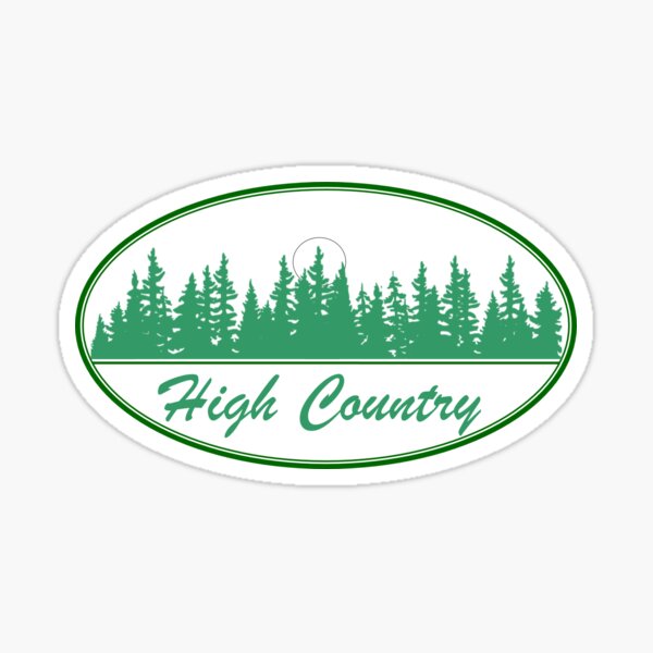 "High Country Full Moon Rising-Clear on Black" Sticker for Sale by ...