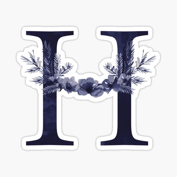 " Monogrammed With the Letter H, Decorative Monogram, Sticker with H ...