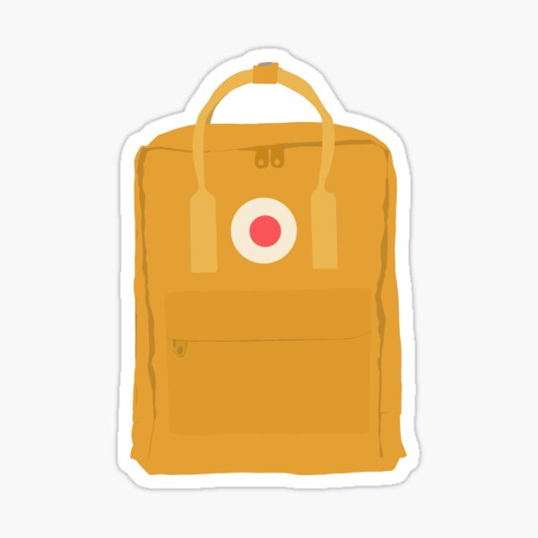 "Deep Yellow Kanken Backpack Bag" Sticker by mizzmaisie | Redbubble